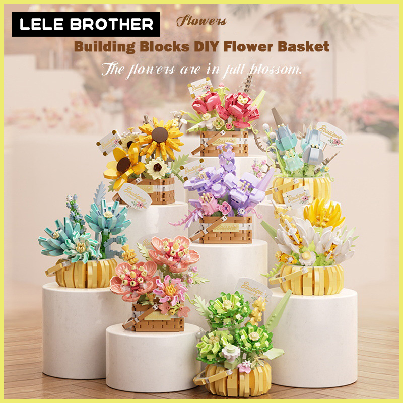 Jual LELE Mainan Bunga Plant DIY Flower Pot Tanaman Kreatif Untuk blok ...