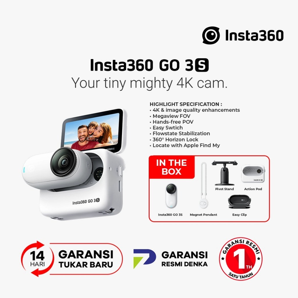 Jual Insta360 GO 3S 4K Action Camera Insta 360 GO3 S GO3S Action Cam ...