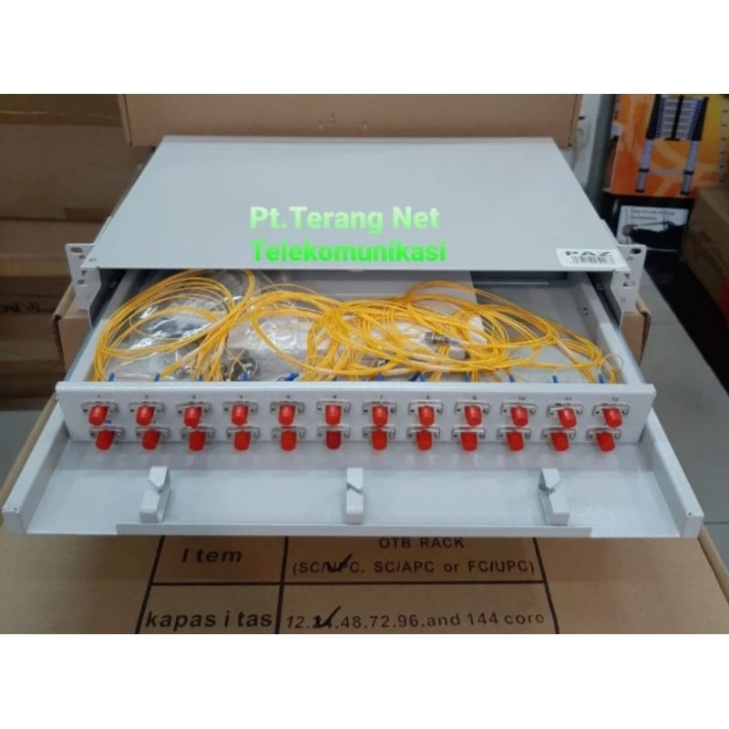 Jual OTB RACK 24 CORE PAZ LENGKAP ADAPTOR + PIGTAIL FC MULTIMODE ...