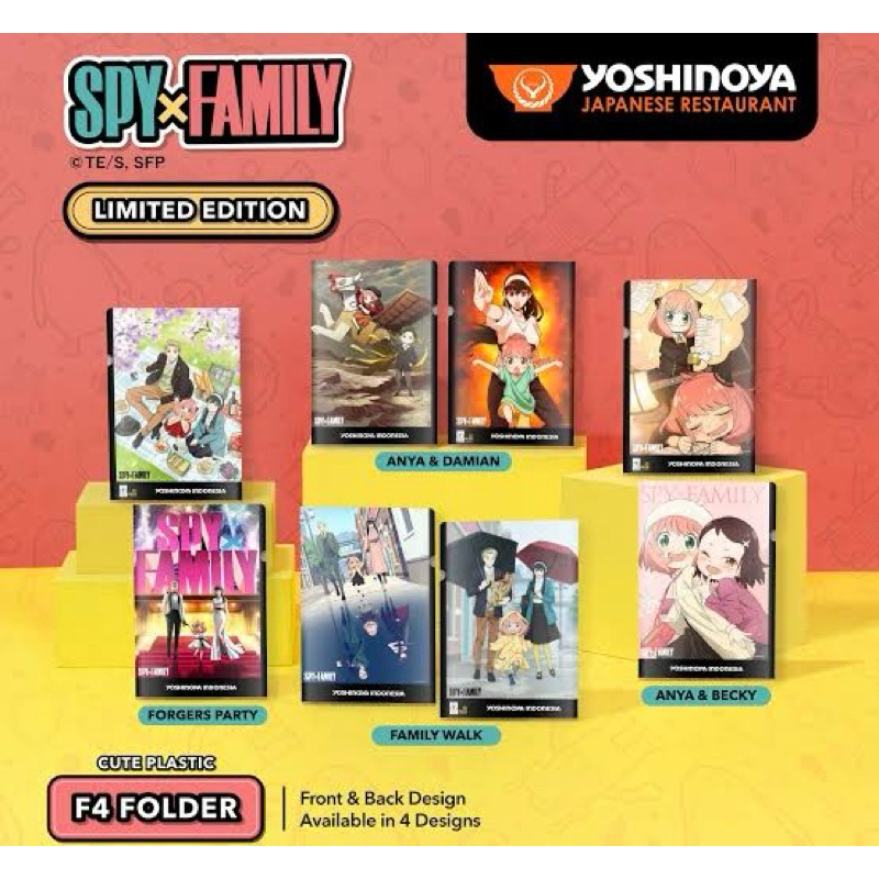 Jual (Sold out) Yoshinoya X Spy X Family Anya Forger Folder Anime ...