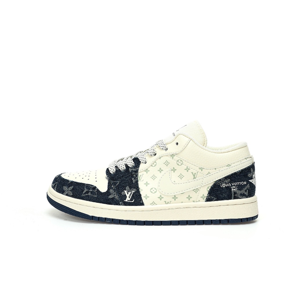 Jual Louis Vuitton x NK Air Jordan 1 Low OG SP"Navy/Beige/LV Monogram ...