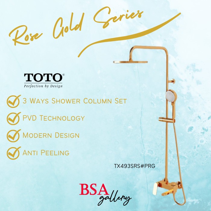 Jual SHOWER COLUMN SET TOTO PVD ROSE GOLD TX493SRS#PRG / SHOWER TIANG TOTO EMAS ANTI KELUPAS ...