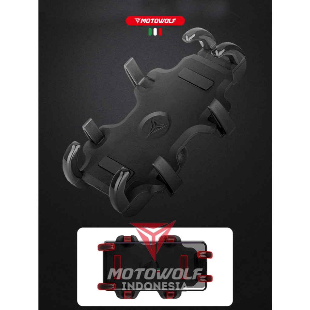 Jual Motowolf Phone Holder V5 2830 Charger HP 360° Travel Sepeda Motor ...