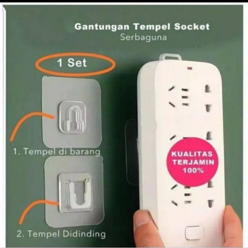 Jual Gantungan Tempel Dinding 1 Set Magic Wall Sticker Lem Serbaguna ...