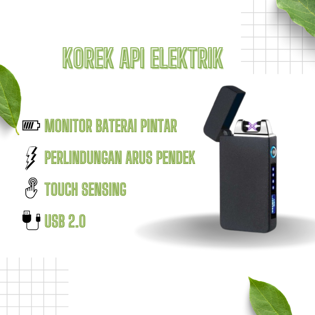 Jual modern bell - Korek Api Unik ELEKTRIK PLASMA USB LIGHTER DOUBLE ...