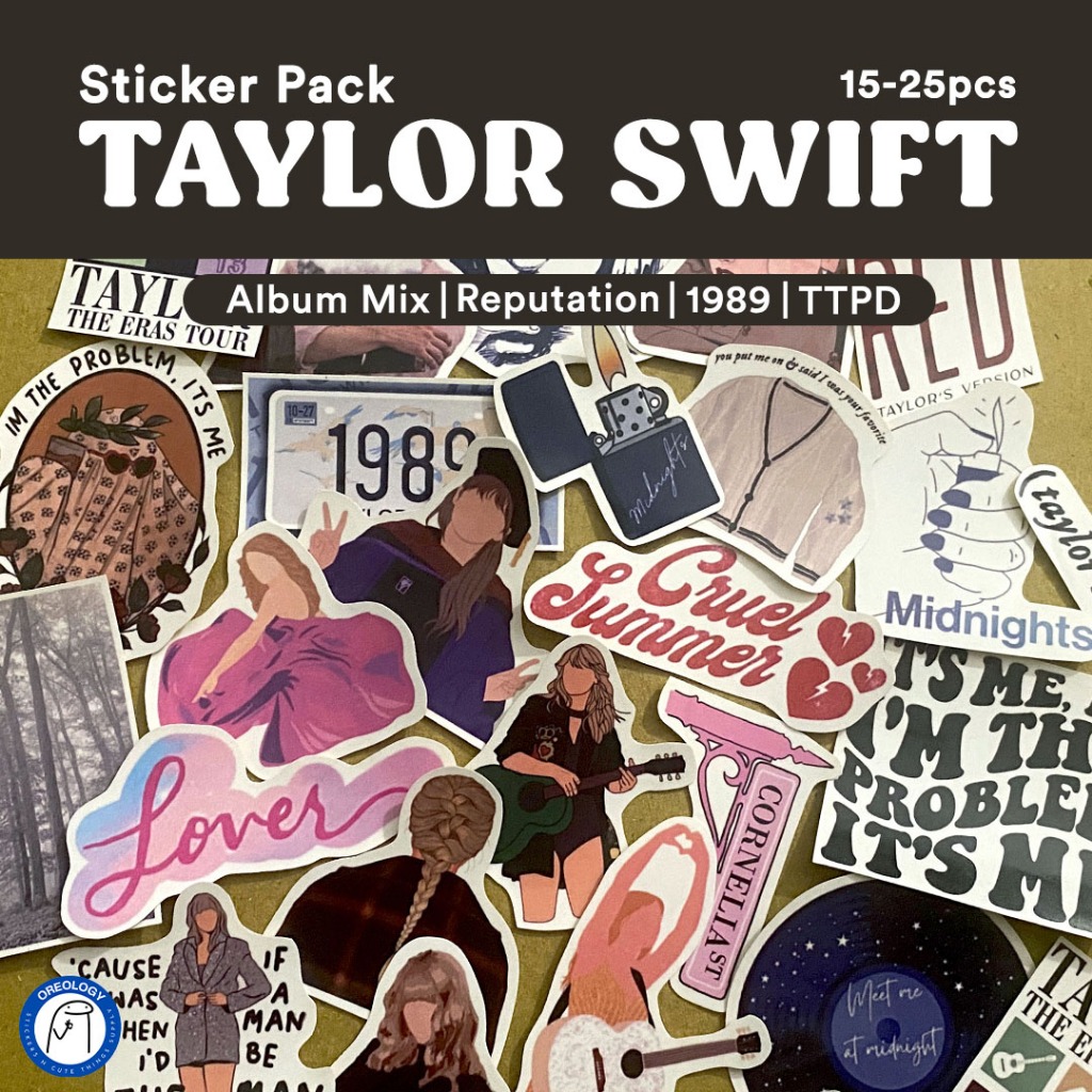 Jual Taylor Swift Stiker Pack (1989 | Rep | TTPD | Red) album stiker ...