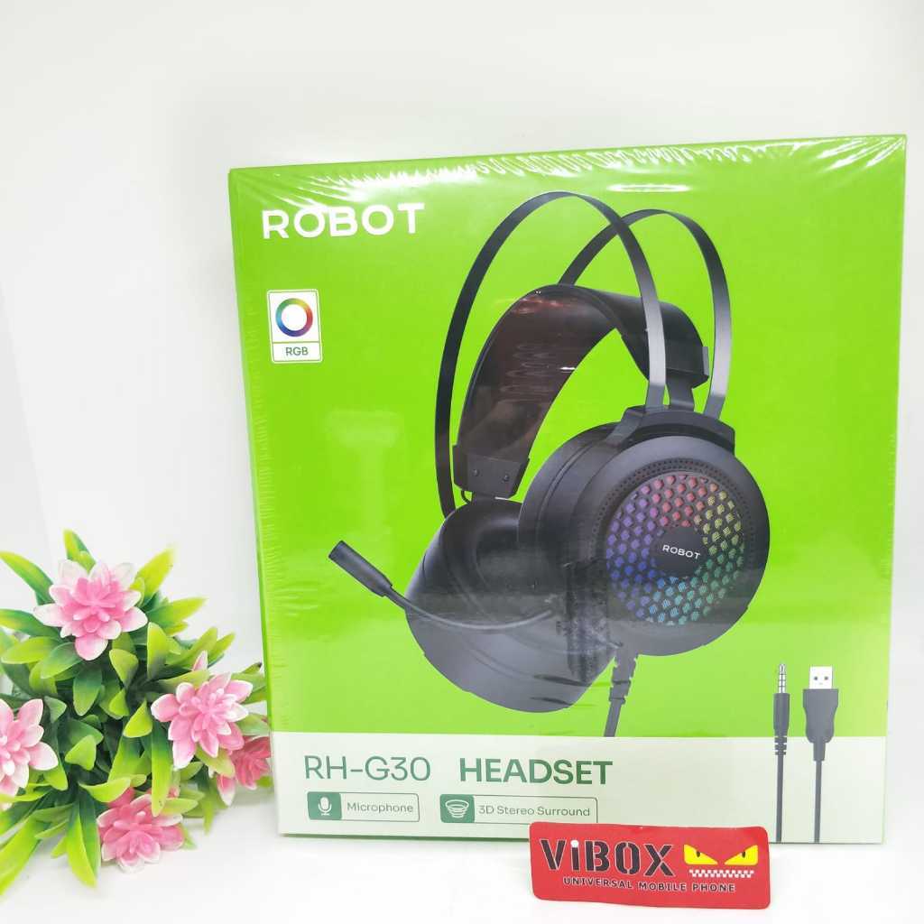Jual [sultan] ROBOT Headphone RH-G30 Headset Gaming Wired 3D Black ...