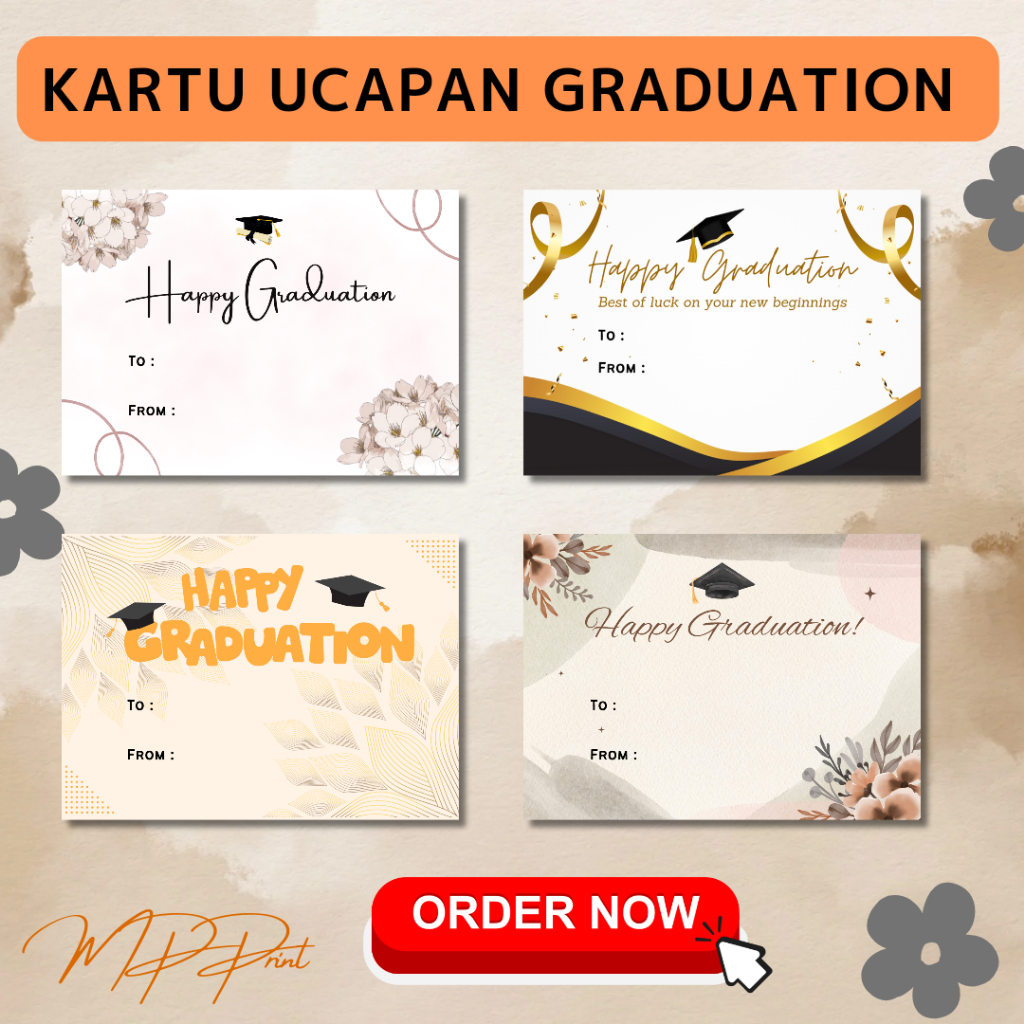 Jual (9x6cm) Kartu Ucapan Happy Graduation / Kartu Ucapan Wisuda ...