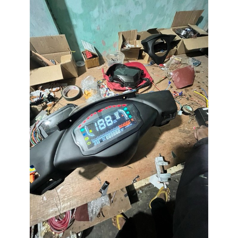 Jual speedometer honda vario 110karbu custom digital | Shopee Indonesia