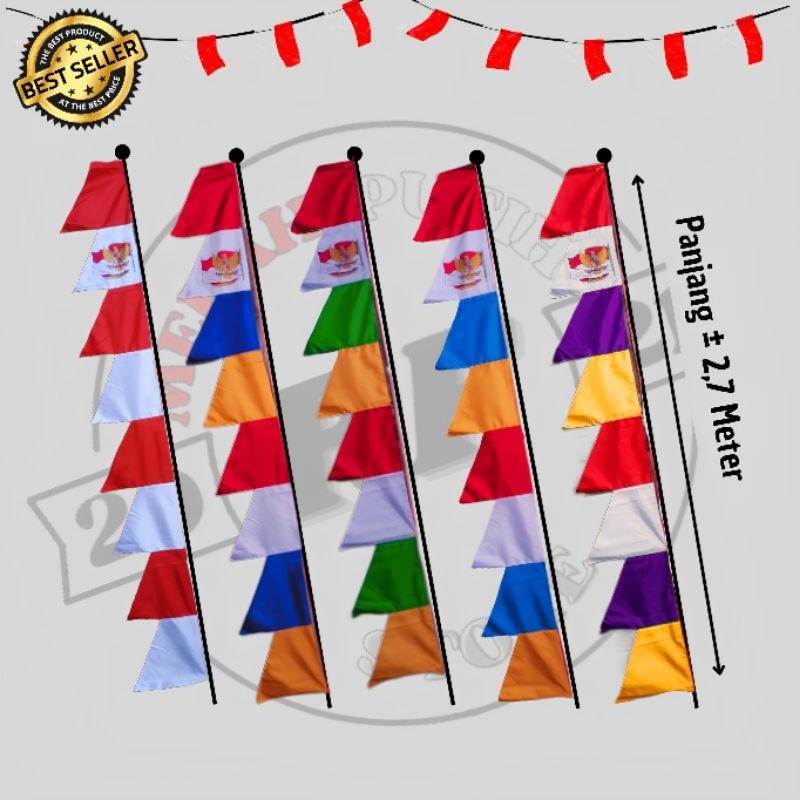 Jual [ A ] BENDERA UMBUL UMBUL WARNA WARNI SABLON GARUDA BENDERA MERAH PUTIH INDONESIA | Shopee ...