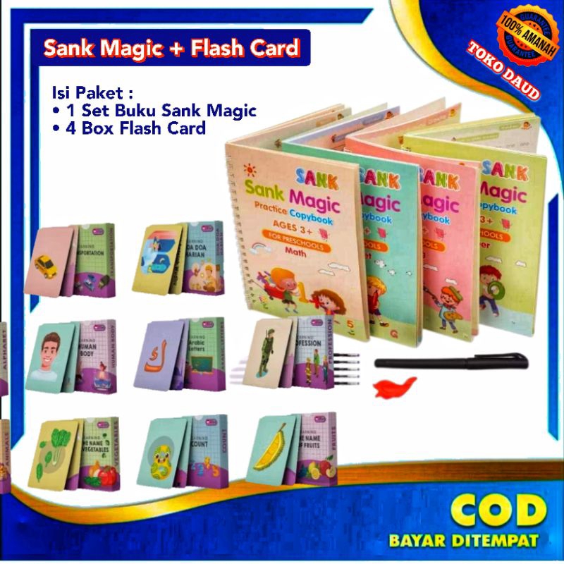 Jual Sank Magic Buku Belajar Menulis Menggambar Anak TK Paud dan Flash ...