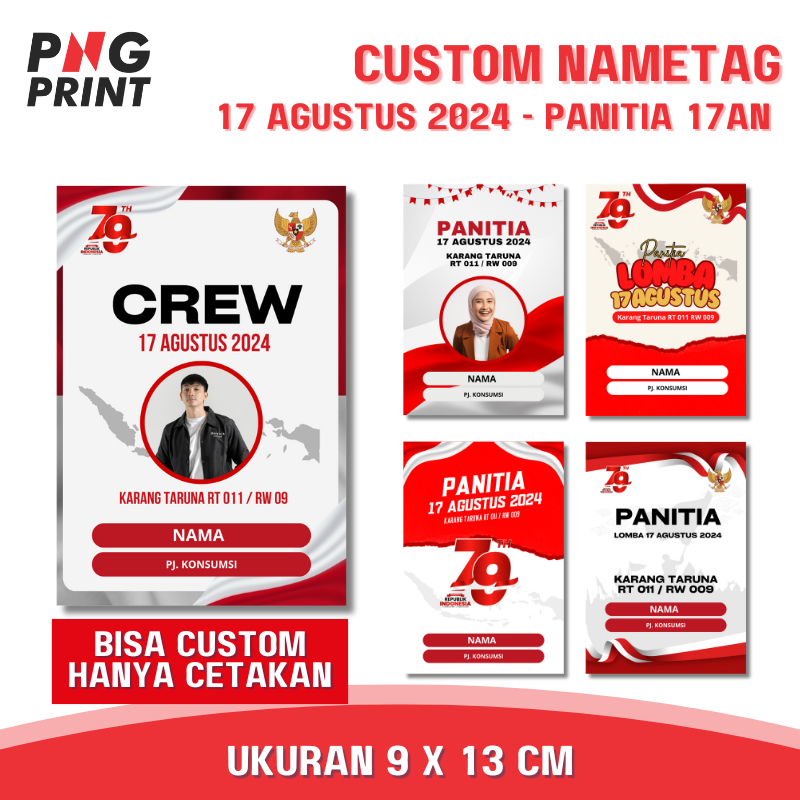 Jual [PRINT] Nametag saja 17 Agustus 2024 - Panitia Crew 17 Agustus ...