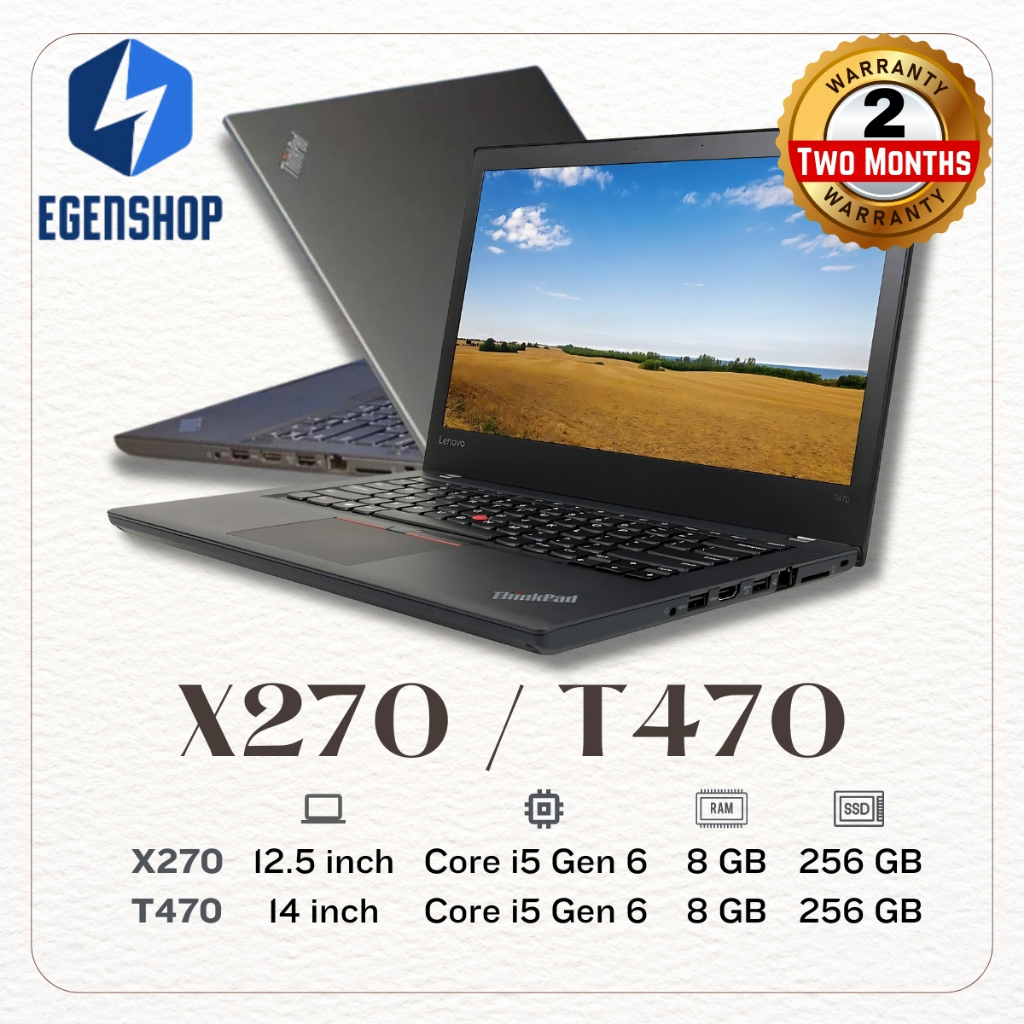 Jual [BEST SELLER] Laptop Lenovo Thinkpad X270 / T470 Core i5 G6 RAM 8GB SSD 256GB Second Murah ...