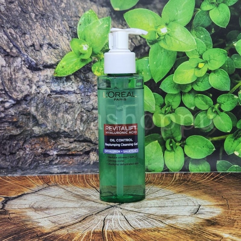 Jual L'Oreal Paris REVITALIFT HYALURONIC ACID OIL CONTROL REPLUMPING CLEANSING GEL | Shopee ...