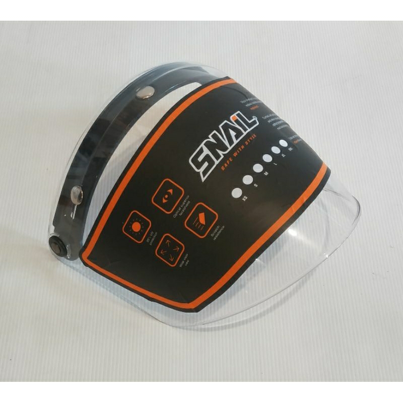 Jual visor snail model flat clear / Visor Helm Universal /Kaca Helm ...