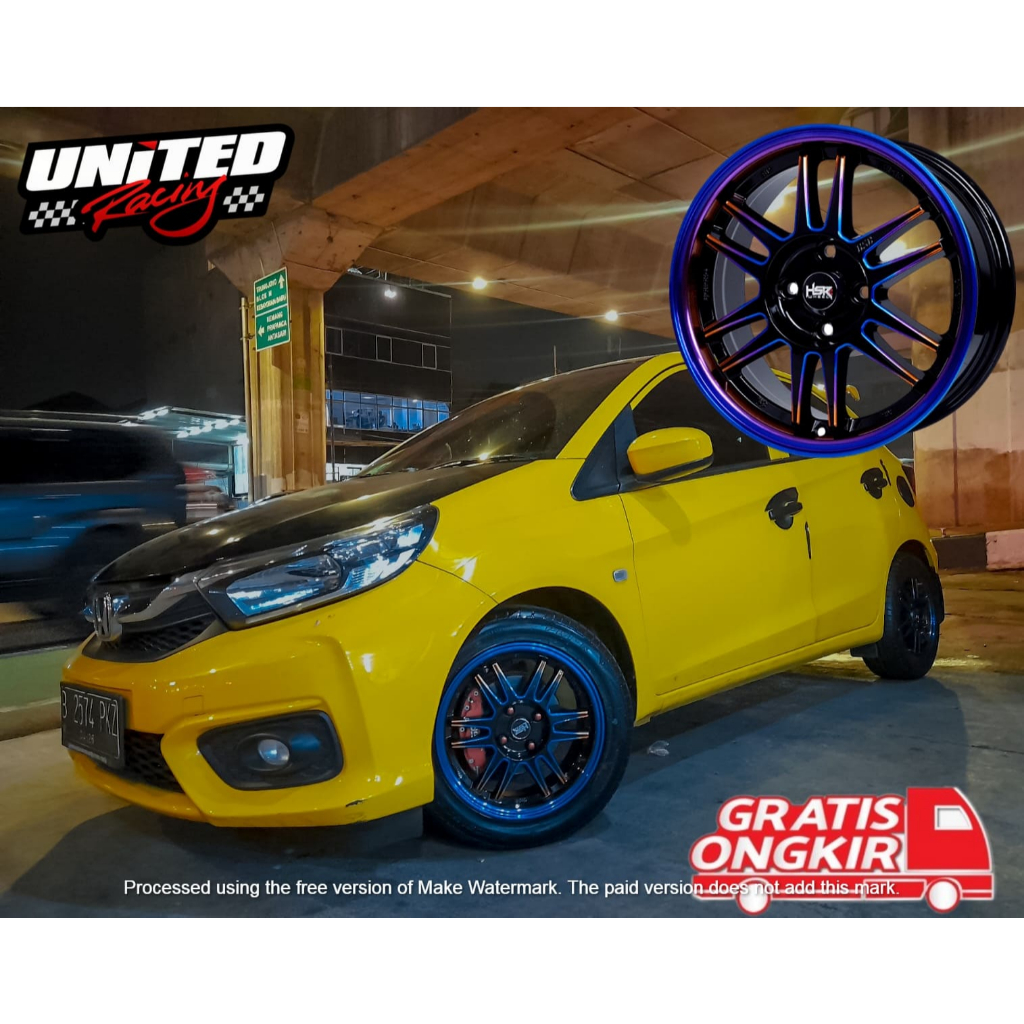 Jual VELG MOBIL HONDA BRIO RING 15 HSR BOROKO BLY01 RAINBOW PCD 4X100 PELAK SPORTY LOOK FREE ...