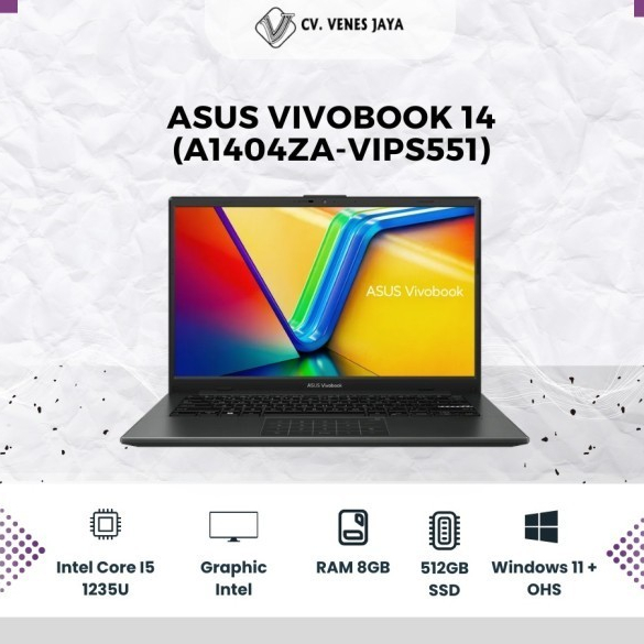 Jual LAPTOP ASUS VIVOBOOK 14(A1404ZA-VIPS551), INTEL CORE I5 1235U ...