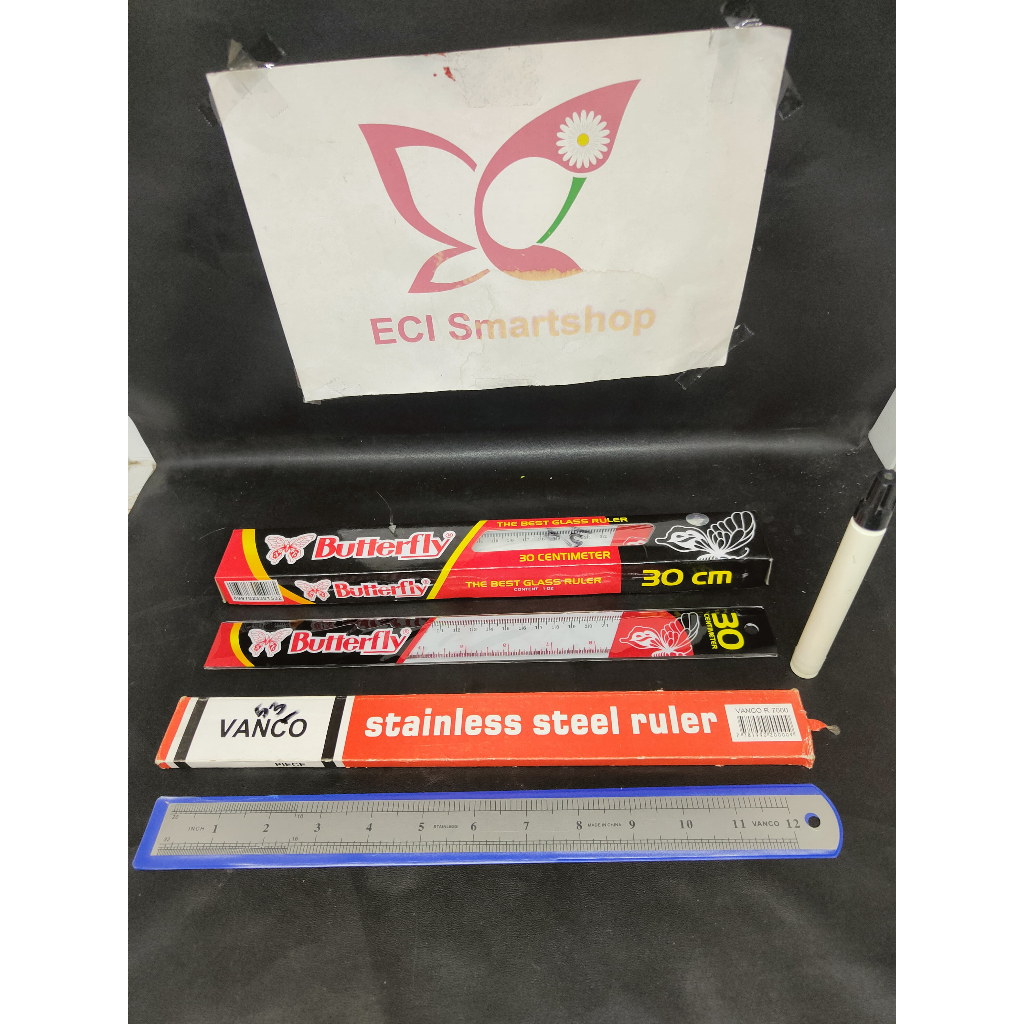 Jual Penggaris//Penggaris Plastik//Penggaris Besi//Penggaris Butterfly ...