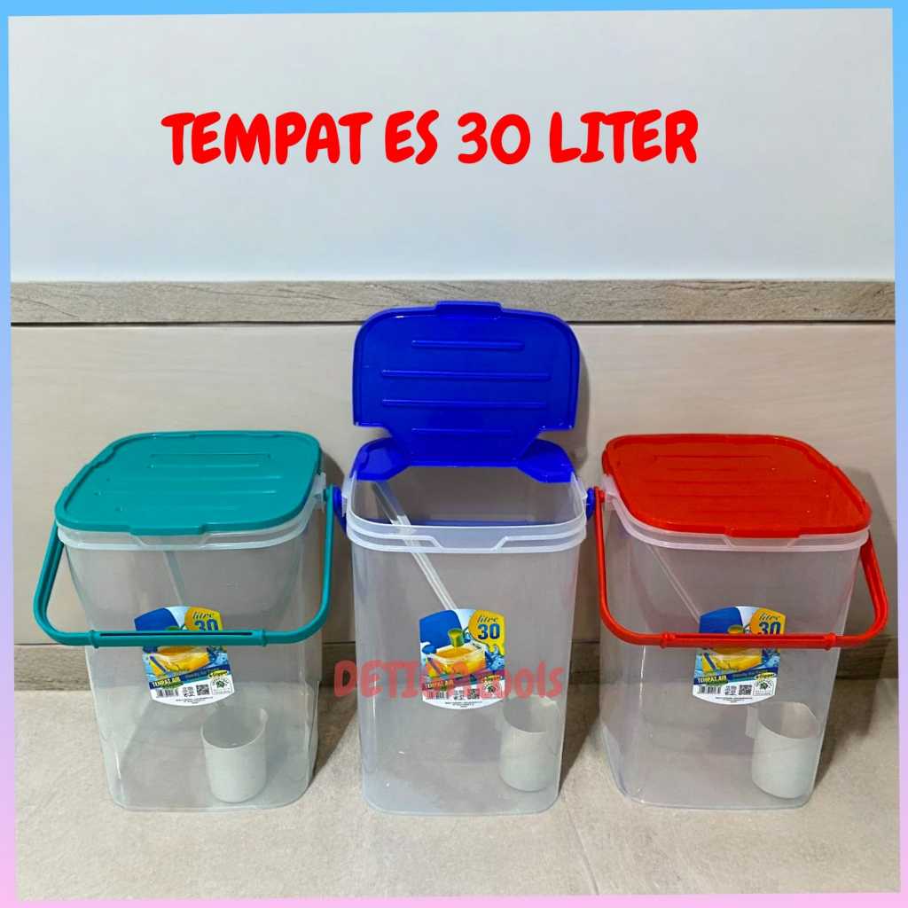 Jual Dispenser Air Minum Tempat Es Buah Besar 30 Liter Plus Gayung 30 ...
