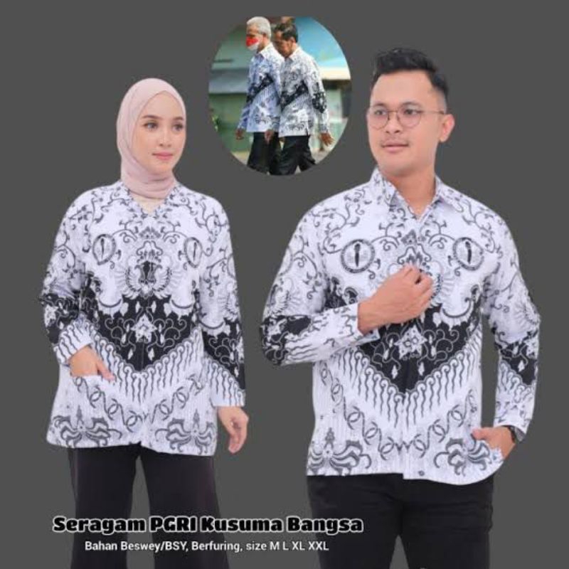 Jual Seragam PGRI terbaru 2025 pria dan wanita full furing batik pgri ...