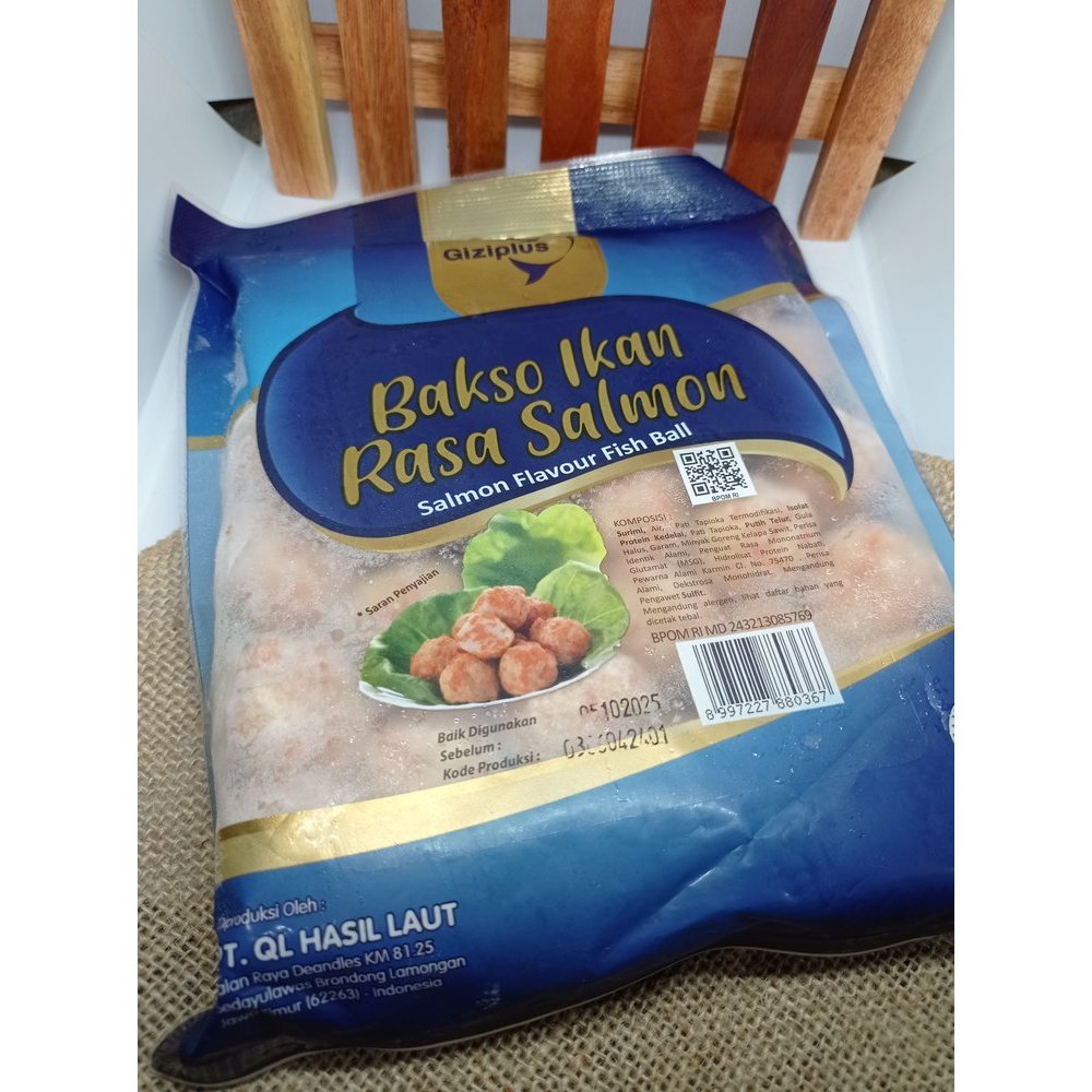 Jual Gizi plus Bakso Ikan Rasa Salmon/ Steam Ball Frozen Food 500gr ...
