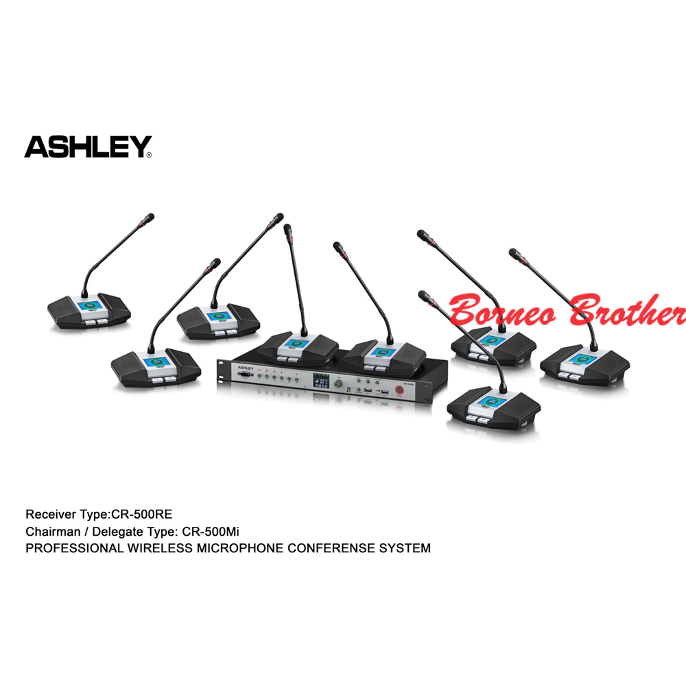 Jual Ashley CR-500 CR500 Original Wireless Microphone Conference System ...