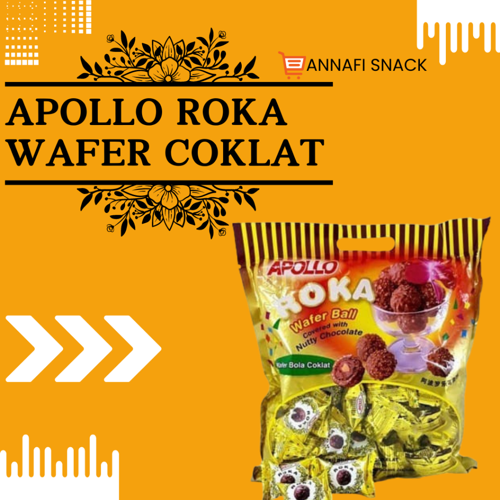 Jual ROKA COKLAT WAFER BOLA COKLAT // APOLLO COKLAT | Shopee Indonesia