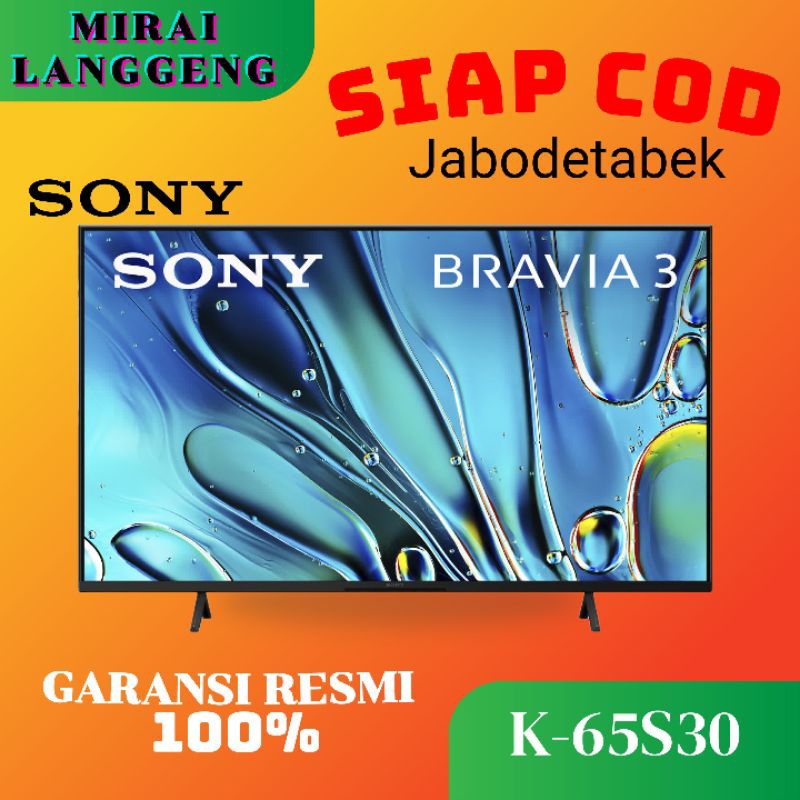 Jual SONY K-65S30 / 65S30 4K GOOGLE TV 65 inch 2024 series | Shopee ...