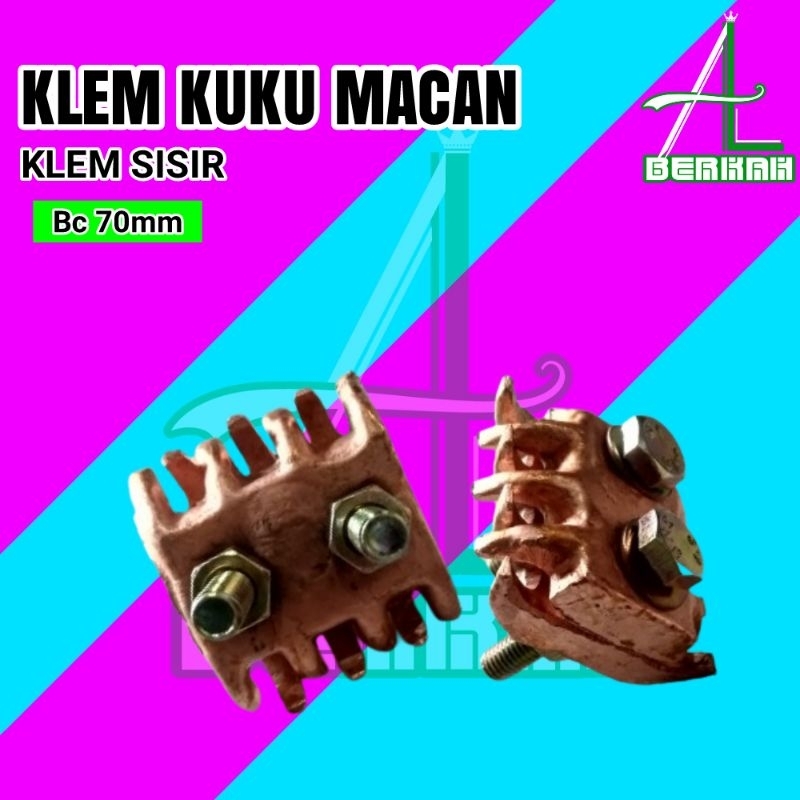 Jual Klem Kuku Macan Sisir BC 70mm Isolator Kabel Penangkal Anti Petir ...
