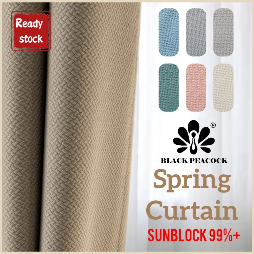 Jual 99% Blackout Spring Curtain/ Hotel Langsir/ Linen Curtain ...