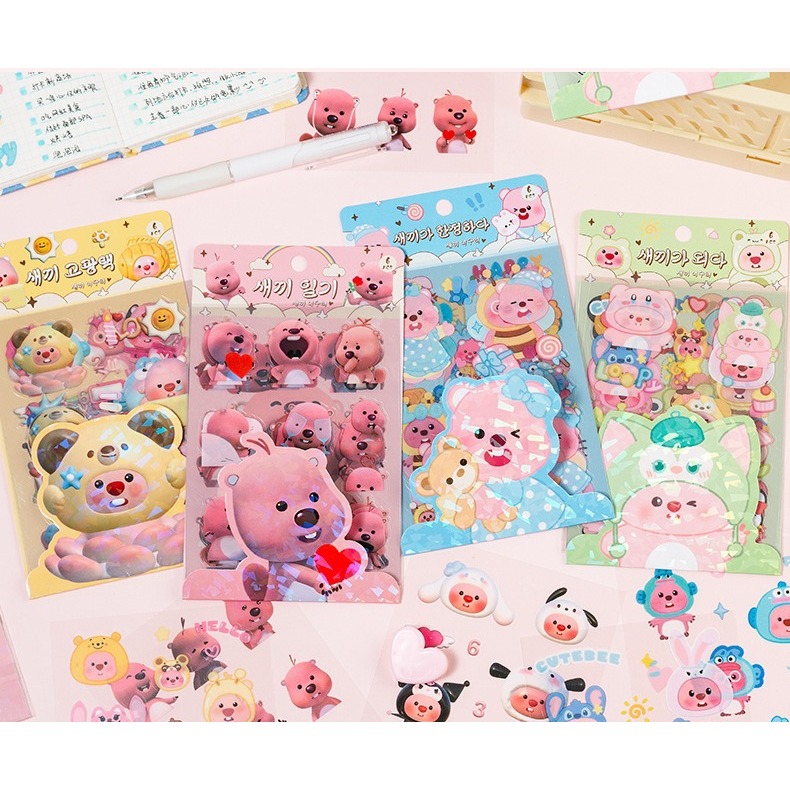 Jual STIKER PACK STICKER LOOPY PORORO POMPOMPURIN GELATONI HANGYODON ...