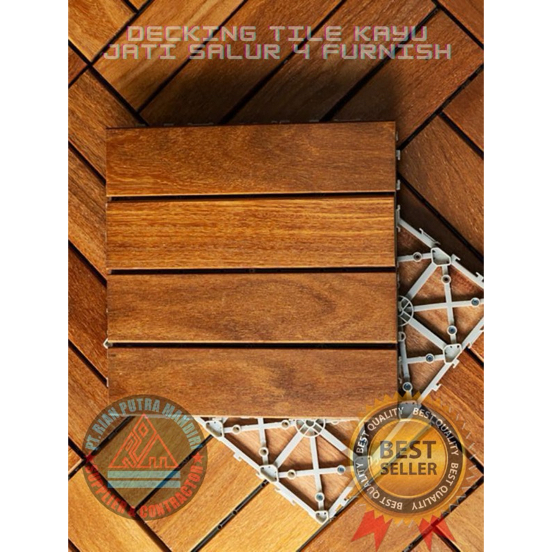 Jual Lantai Kayu Jati asli Decking Tile Outdoor/Sudah Finishing Furnish ...