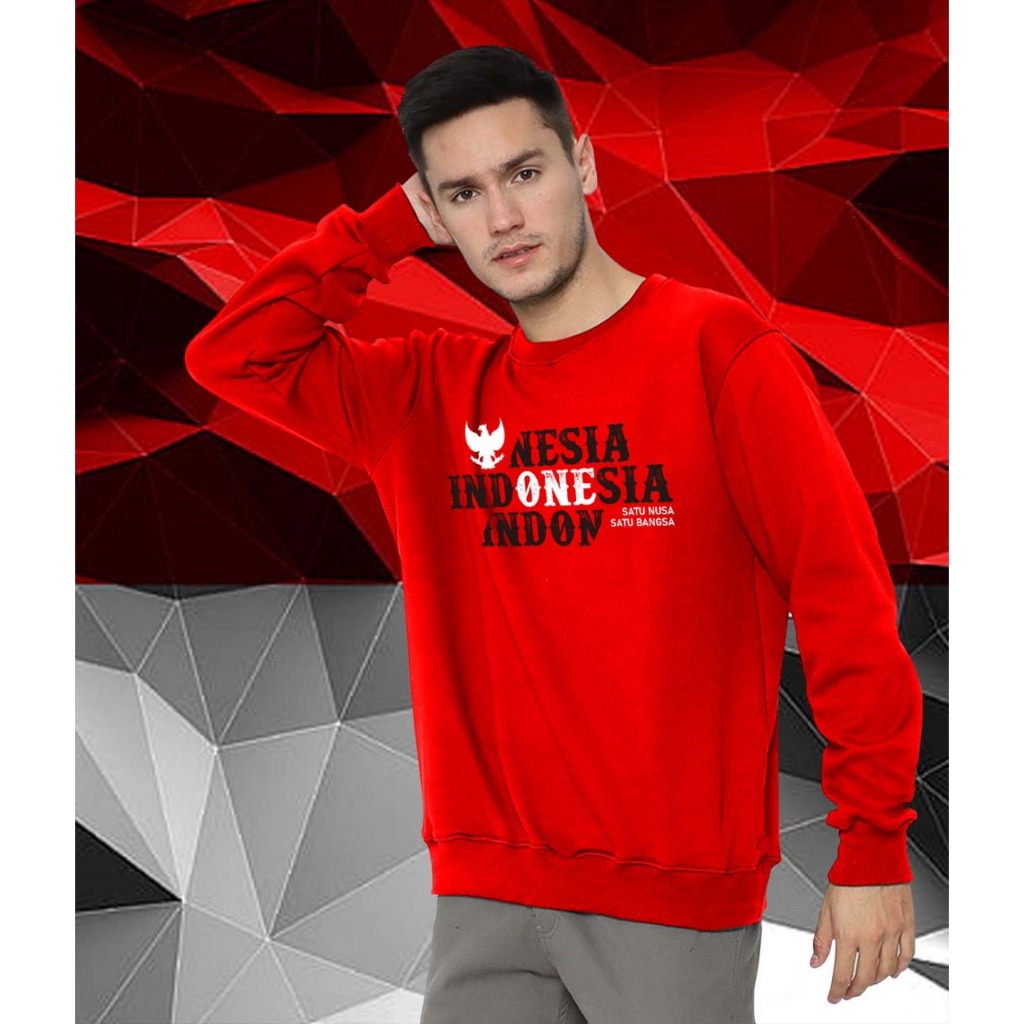 Jual Sweater Satu Nusa Satu Bangsa / Sweater Kemerdekan Indonesia / Kaos Lengan Panjang Pria ...
