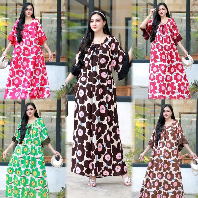 Jual DASTER FUJI FLOWER LENGAN LONCENG MODEL KEKINIAN BIG SIZE LD 120 ...