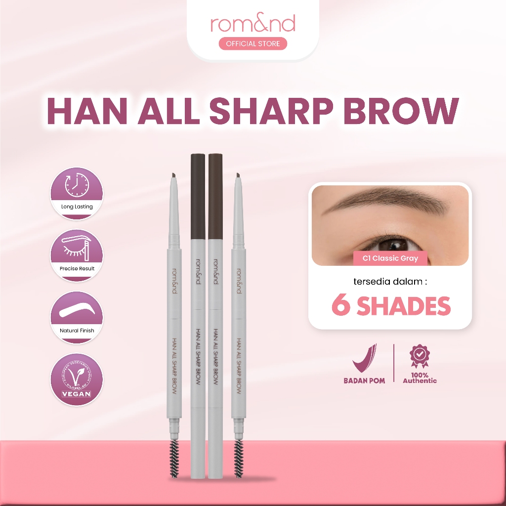 Jual ROMAND - Han All SHARP Eyebrows (6 Colors) - Eyebrow Pencil ...