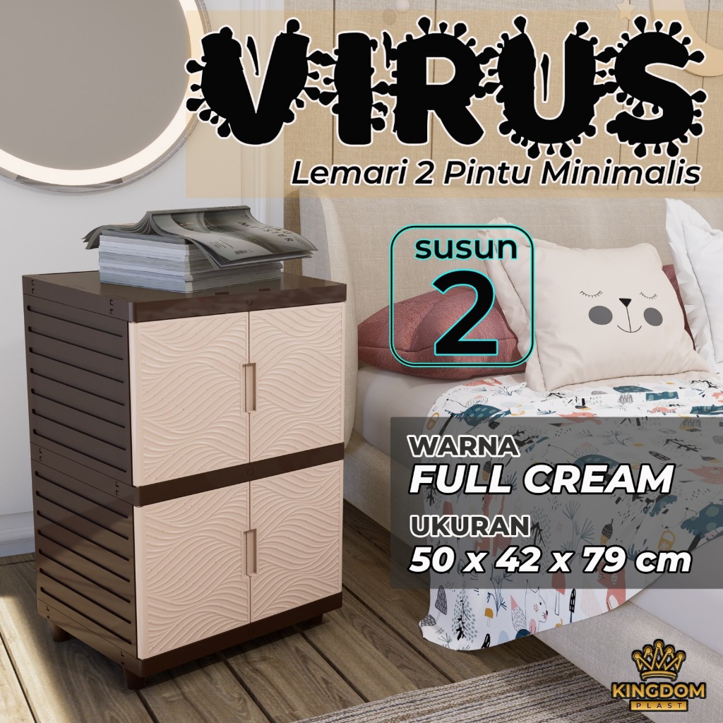 Jual LEMARI PLASTIK VIRUS KINGDOM 4 5 SUSUN LEMARI PAKAIAN MINIMALIS ...