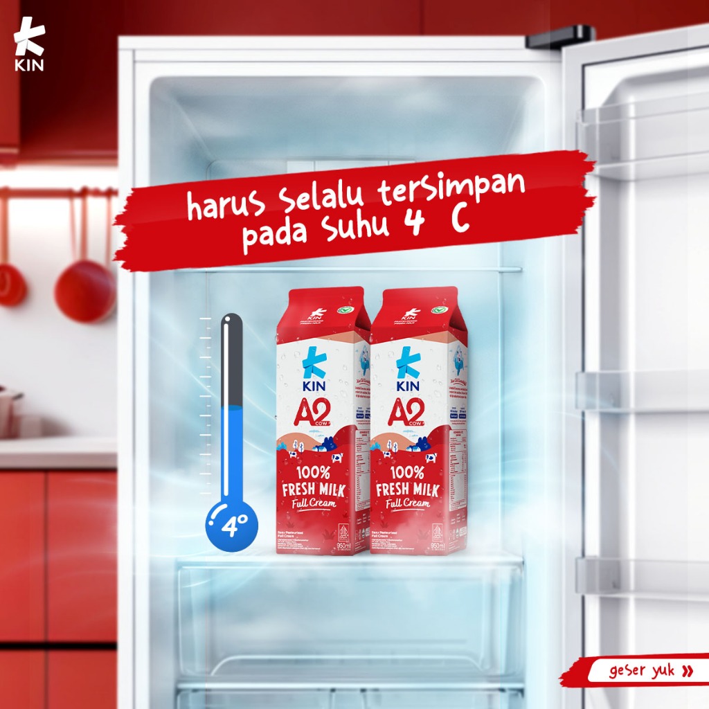 Jual KIN Pasteurised Fresh Milk Full Cream 1000 Ml | Shopee Indonesia