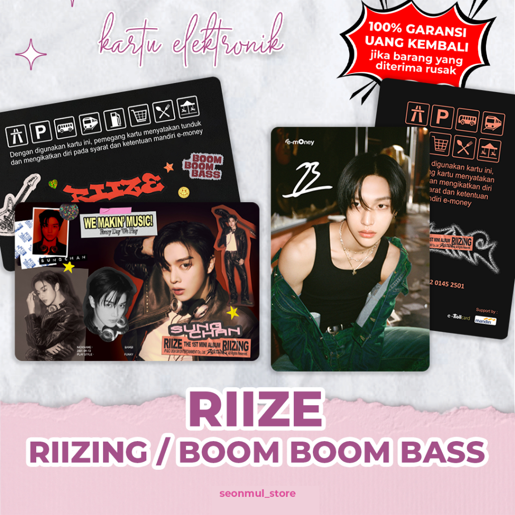Jual EMONEY RIIZE RIIZING / RIIZE BOOM BOOM BASS TAP CASH BRIZZI FLAZZ TAPCASH | Shopee Indonesia