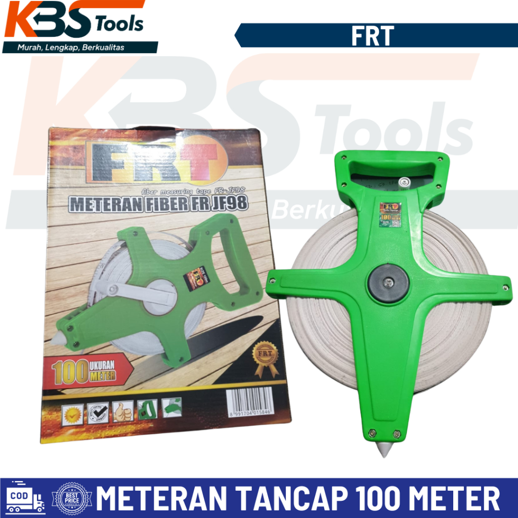 Jual Meteran Tancap 100M - Meteran Roll Fiber FRT / KEEN 100 mtr ...