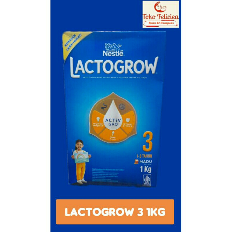 Jual Lactogrow 1+ (1-3 Tahun) rasa Vanila Madu 1Kg Susu Pertumbuhan ...