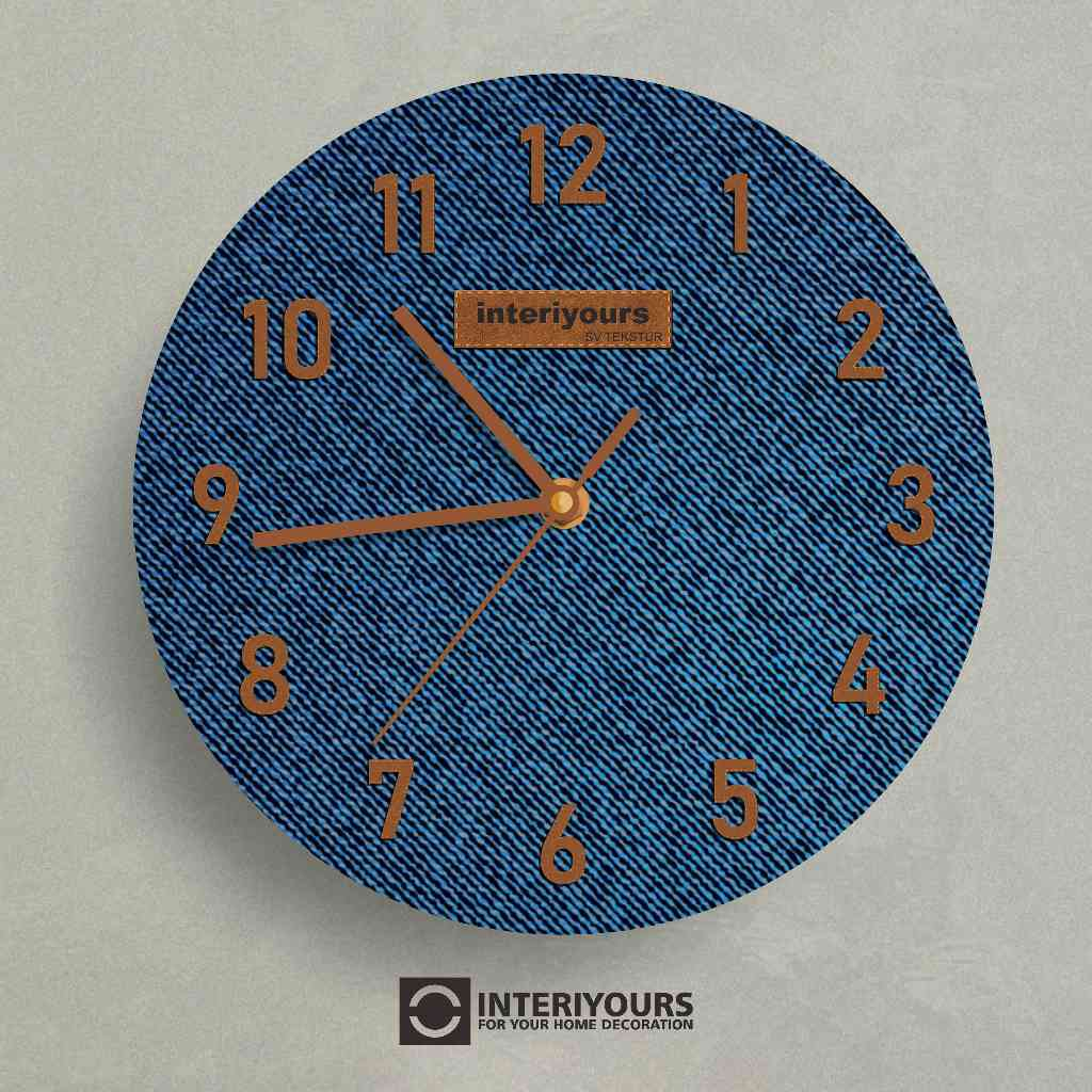 Jual Jam Dinding Estetik Unik Motif Jeans Design Bulat | Shopee Indonesia