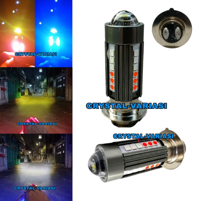 Jual Lampu Bolam Utama Depan Motor Led H6 Laser Putih Kuning Plus Devil ...