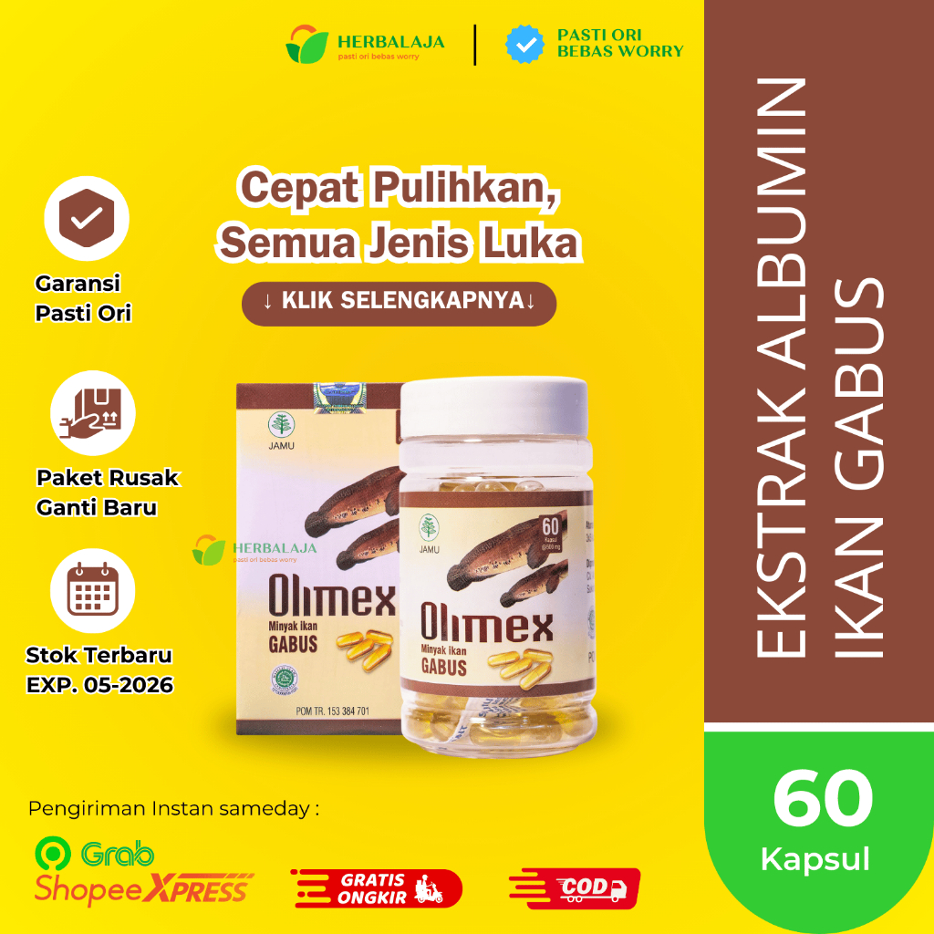 Jual Olimex Minyak Ikan Gabus Original Kapsul Ikan Gabus pil ekstrak ... Jual Olimex Minyak Ikan Gabus Original Kapsul Ikan Gabus pil ekstrak ...