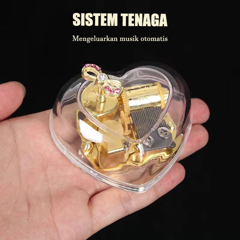 Jual Kotak Musik Otomatis Kotak Musik Akrilik Transparan Hadiah Ulang ...