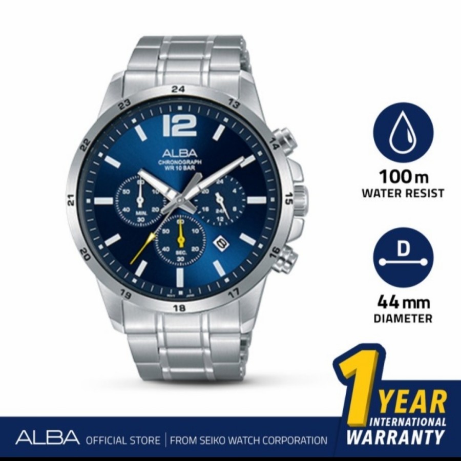 Jual Jam Tangan Analog Pria Alba AT3E83 Original | Shopee Indonesia