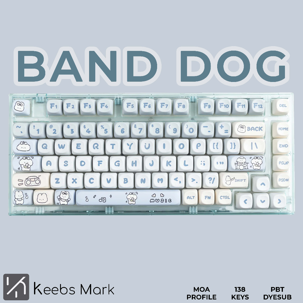 Jual Band Dog MOA Profile Keycaps PBT Dyesub 138 Keys Mechanical ...