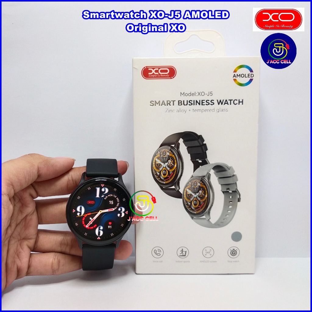 Jual Smartwatch XO-J5 Amoled Screen Smart Business Watch Zinc Alloy XO ...