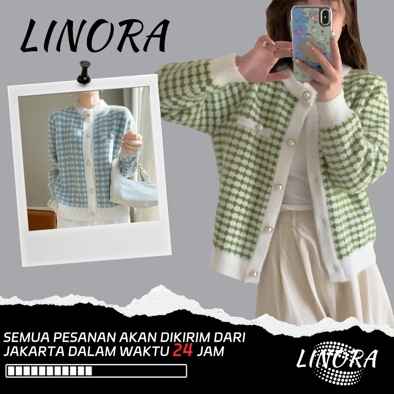 Jual LINORA - Rajut Cardigan Rajut Premium Korea Atasan Wanita Lengan ...