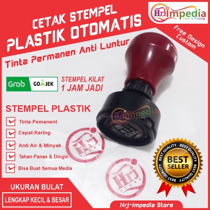 Jual Cetak Stempel Plastik Desain Custom Ukuran Bulat Cetak Stempel ...