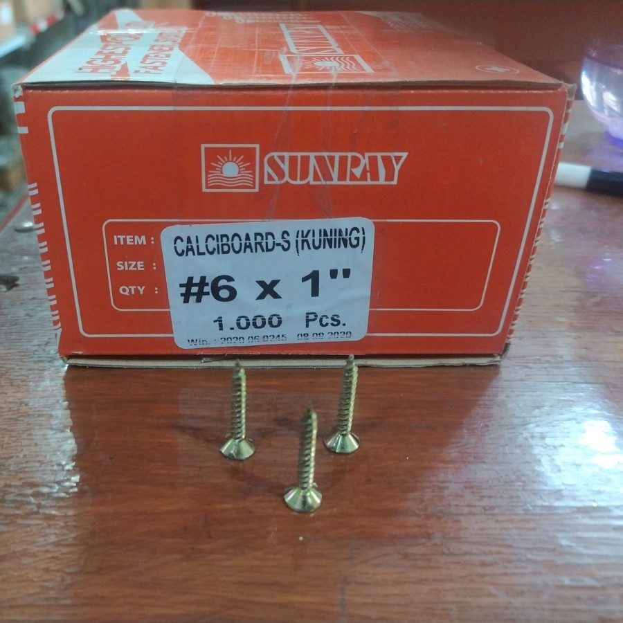 Jual SCREW KALSI/GRC/ CALCIBOARD SCREW 6 X 1 ( 2.5 CM ) | Shopee Indonesia